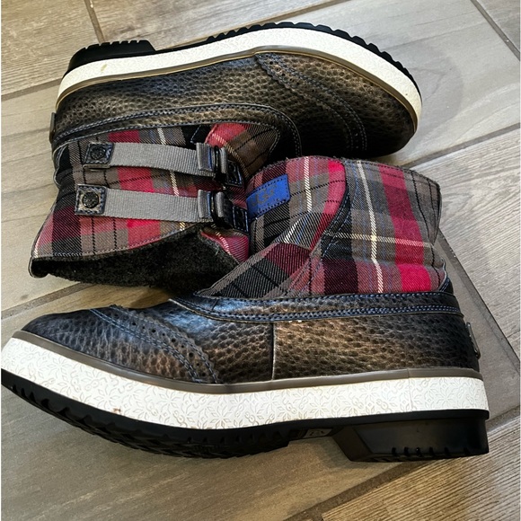 UGG | Shoes | Ugg Marais Plaid Wool Lined Bootie Boots Womens 8 Sn ...